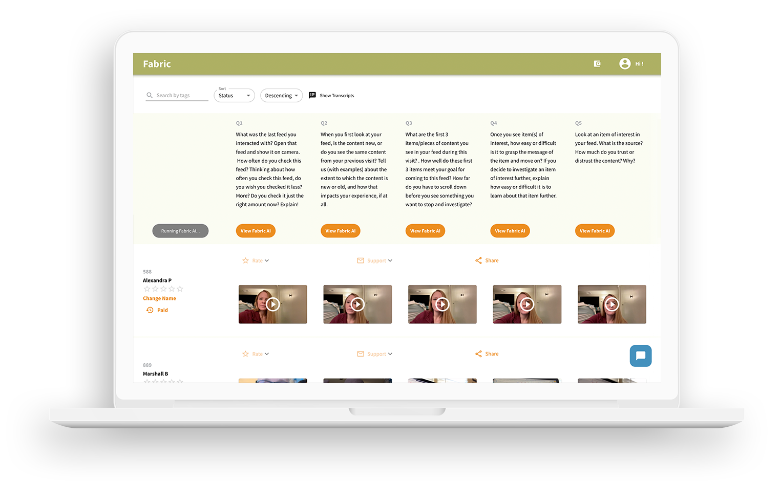 Mobile Video Survey Platform | Fabric
